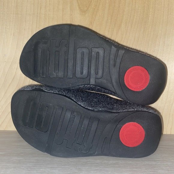 Fitflop | Shoes | Fitflop Chrissie Felt Wool Clogs Slip On Slides Mules ...
